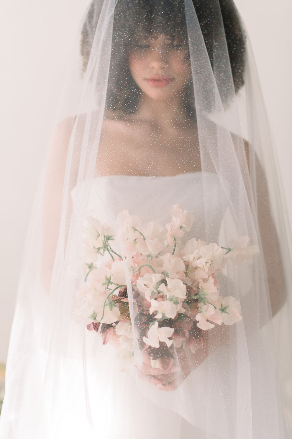 Drop veil - Sparkle wedding veil – Tessa Kim