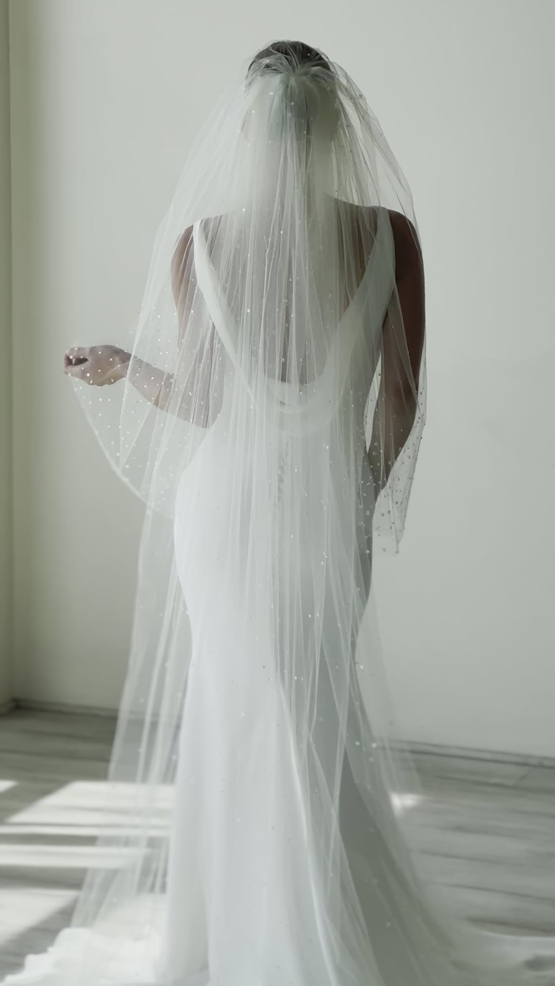 Dew Drop Veil | Two Tier Veil | Gathered Blusher Veil