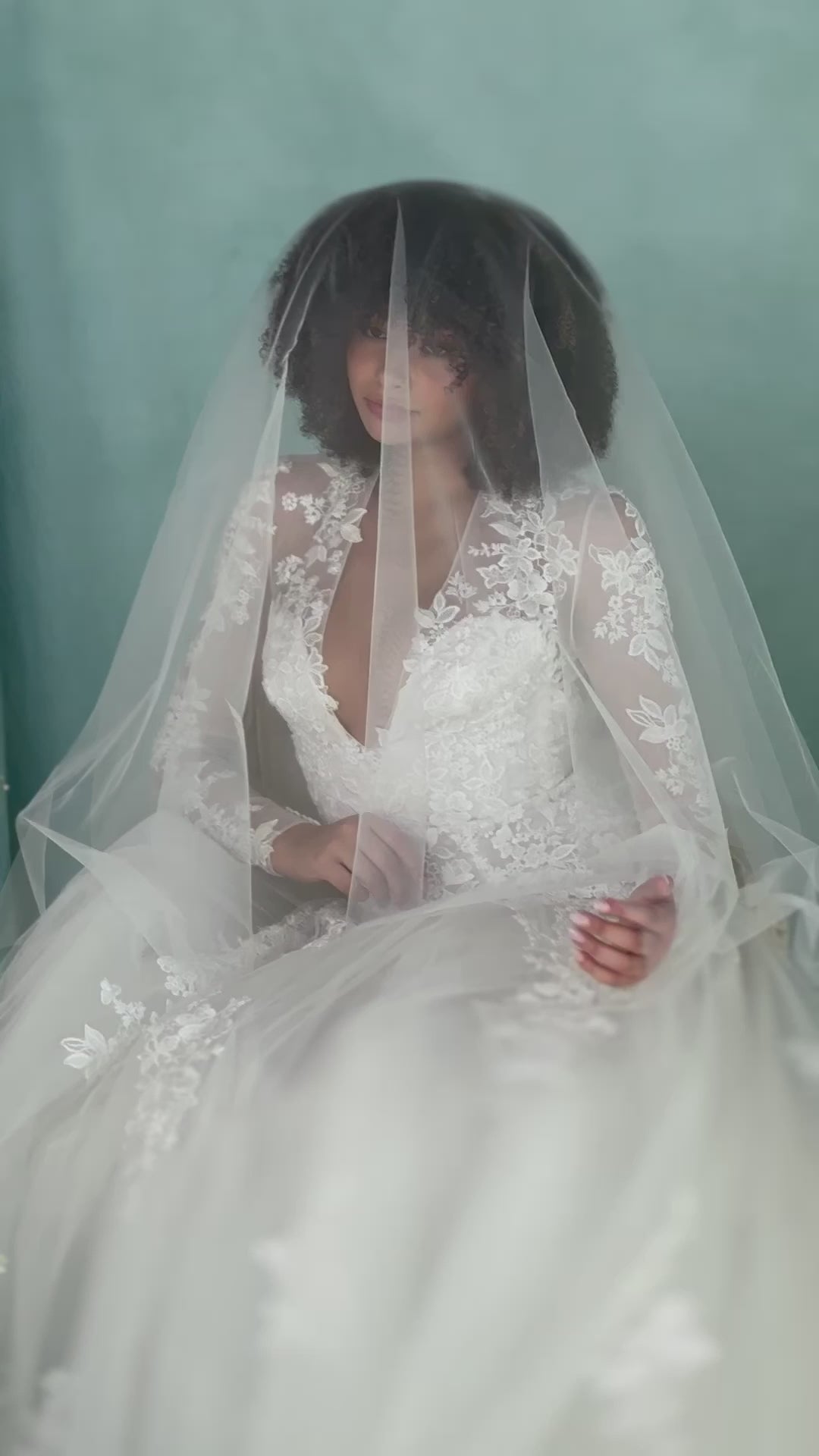 Drop veil - Soft tulle wedding veil - French tulle veil – Tessa Kim